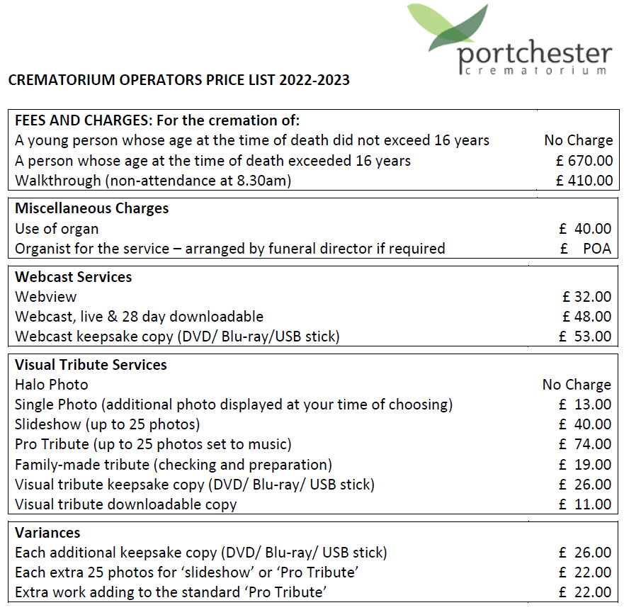 Portchester Crematorium | Funeral services in Portsmouth and Havant